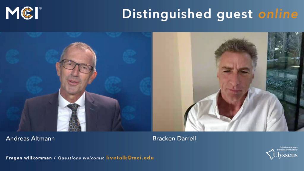 MCI-Livetalk with Logitech CEO Bracken Darrell. - MCI Innsbruck